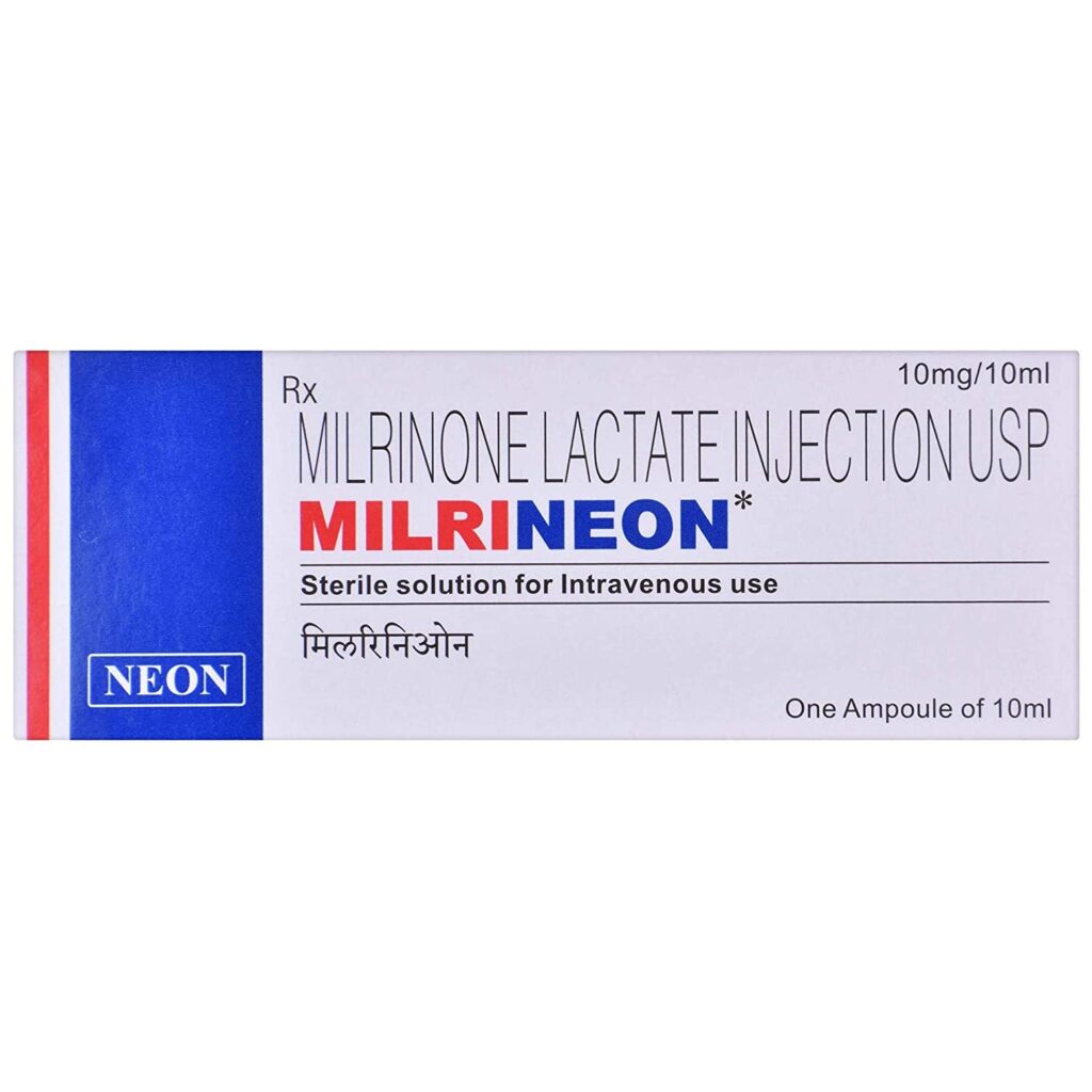 Milrinone lactate injection | Milrinone injection 1mg/ml : uses, dosage